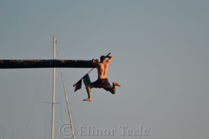 Jack Russ, Greasy Pole Winner, 6/27/14, Gloucester MA 2 - Squam ...
